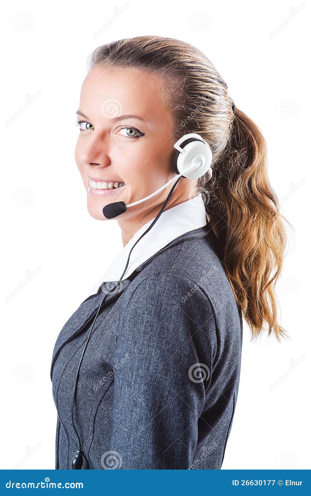 Call Center Operator Isolated Stock Image - Image of support, phone ...