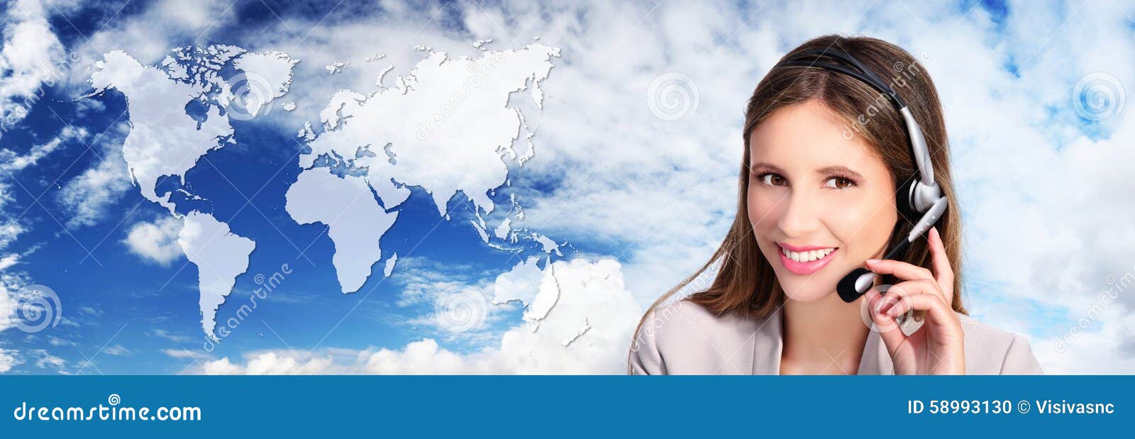 International Contact Us Concept, Businessman With Mobile Phone ...