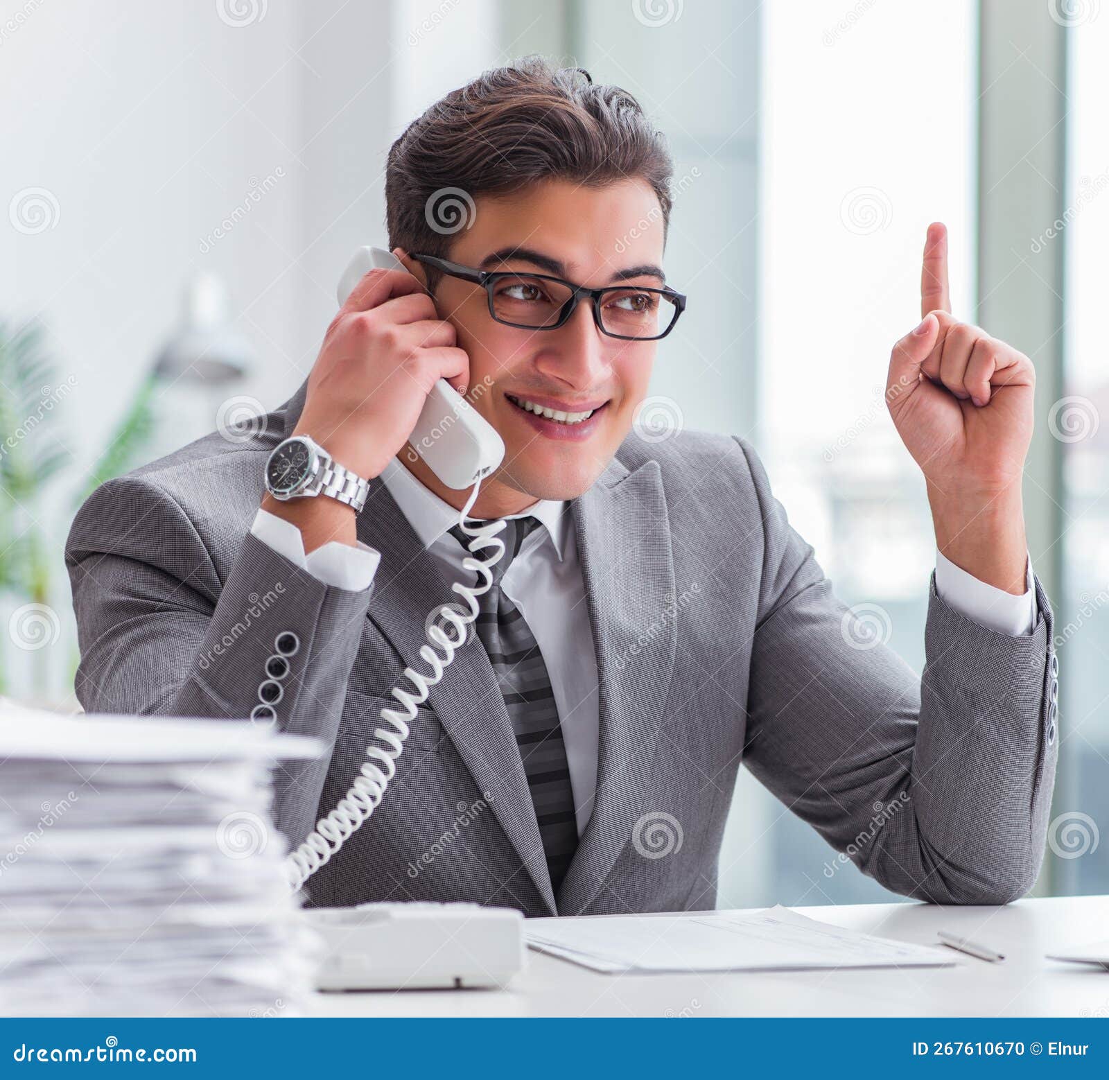 Call Center Operator Talking on the Phone Stock Photo - Image of help ...