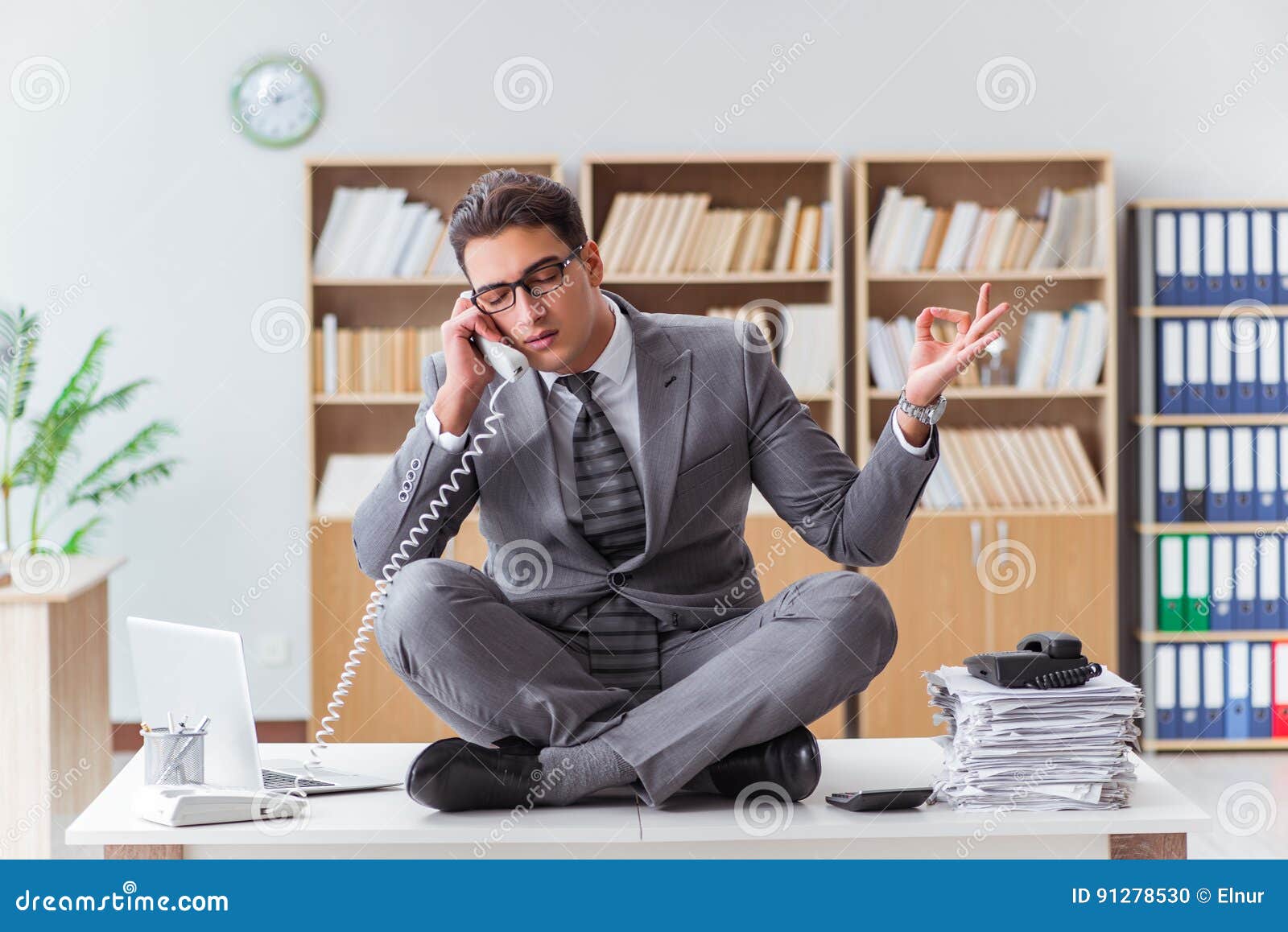 The Call Center Operator Talking on the Phone Stock Photo - Image of ...