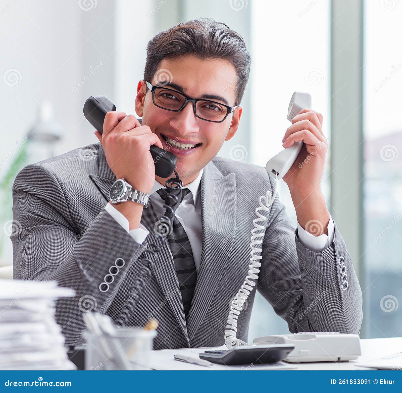 Call Center Operator Talking on the Phone Stock Image - Image of ...