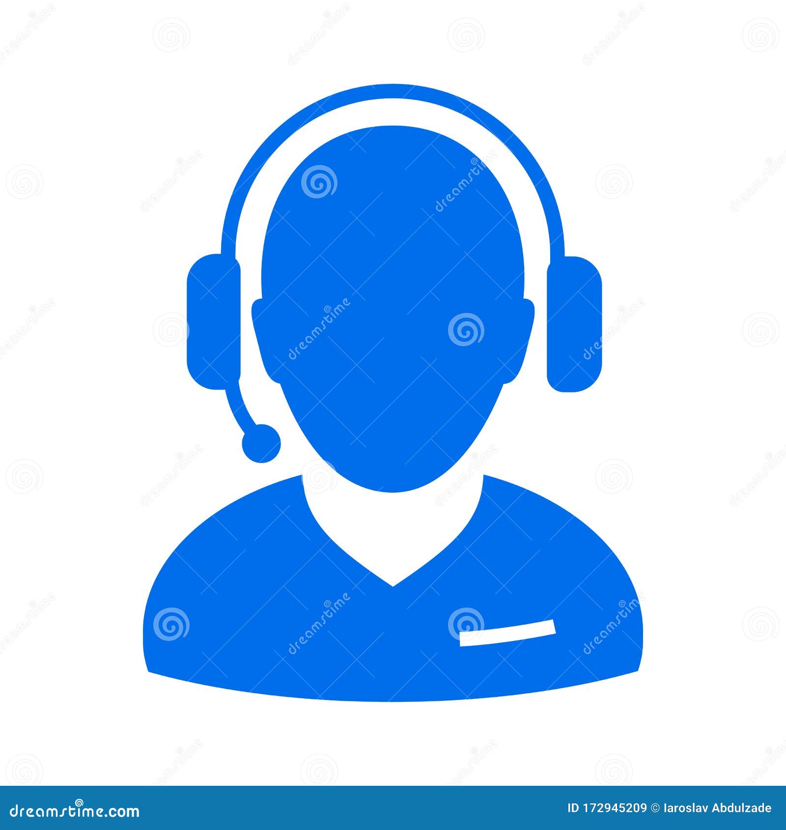 Call Center Operator Wearing Headset Vector Concept Silhouette Icons ...