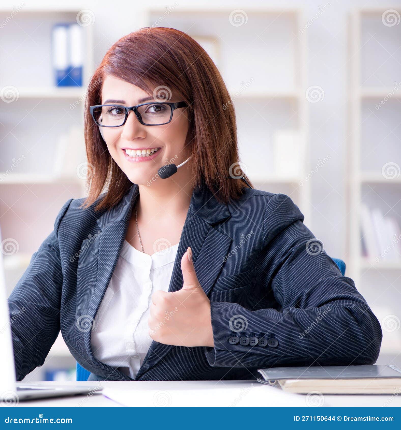 Call Center Operator Working with Clients Stock Photo - Image of ...