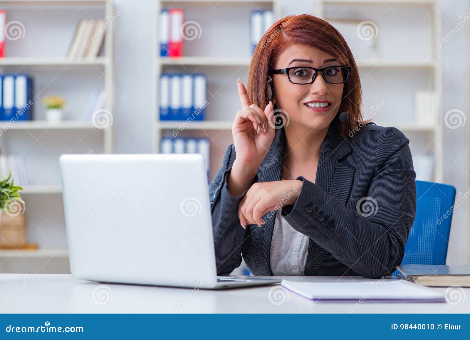 The Call Center Operator Working with Clients Stock Photo - Image of ...
