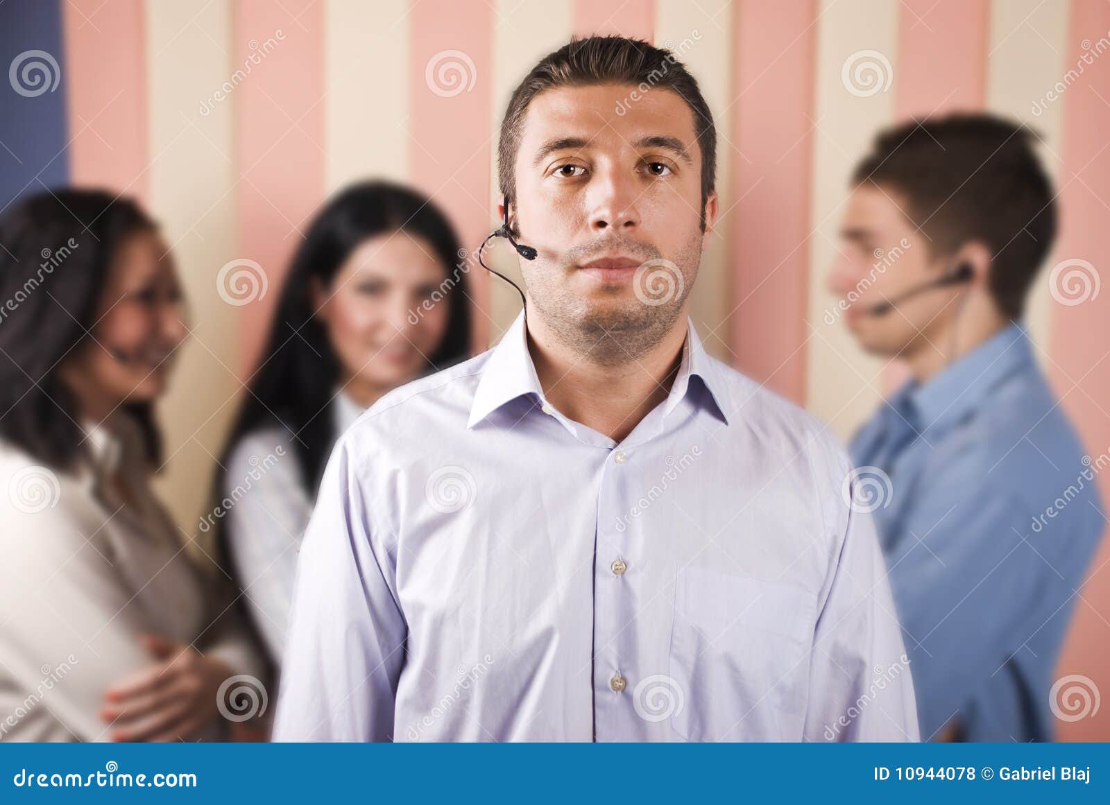 Call Center Operators Teamwork Stock Photo - Image of businessman ...