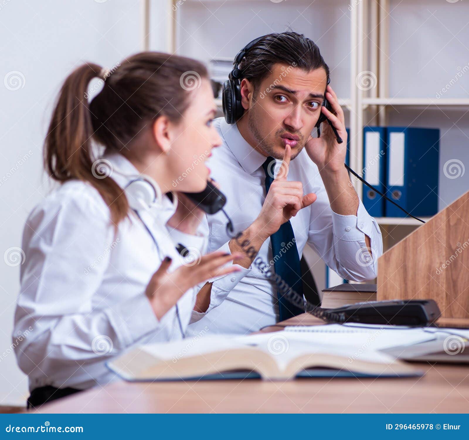 Call Center Operators Working in the Office Stock Photo - Image of ...