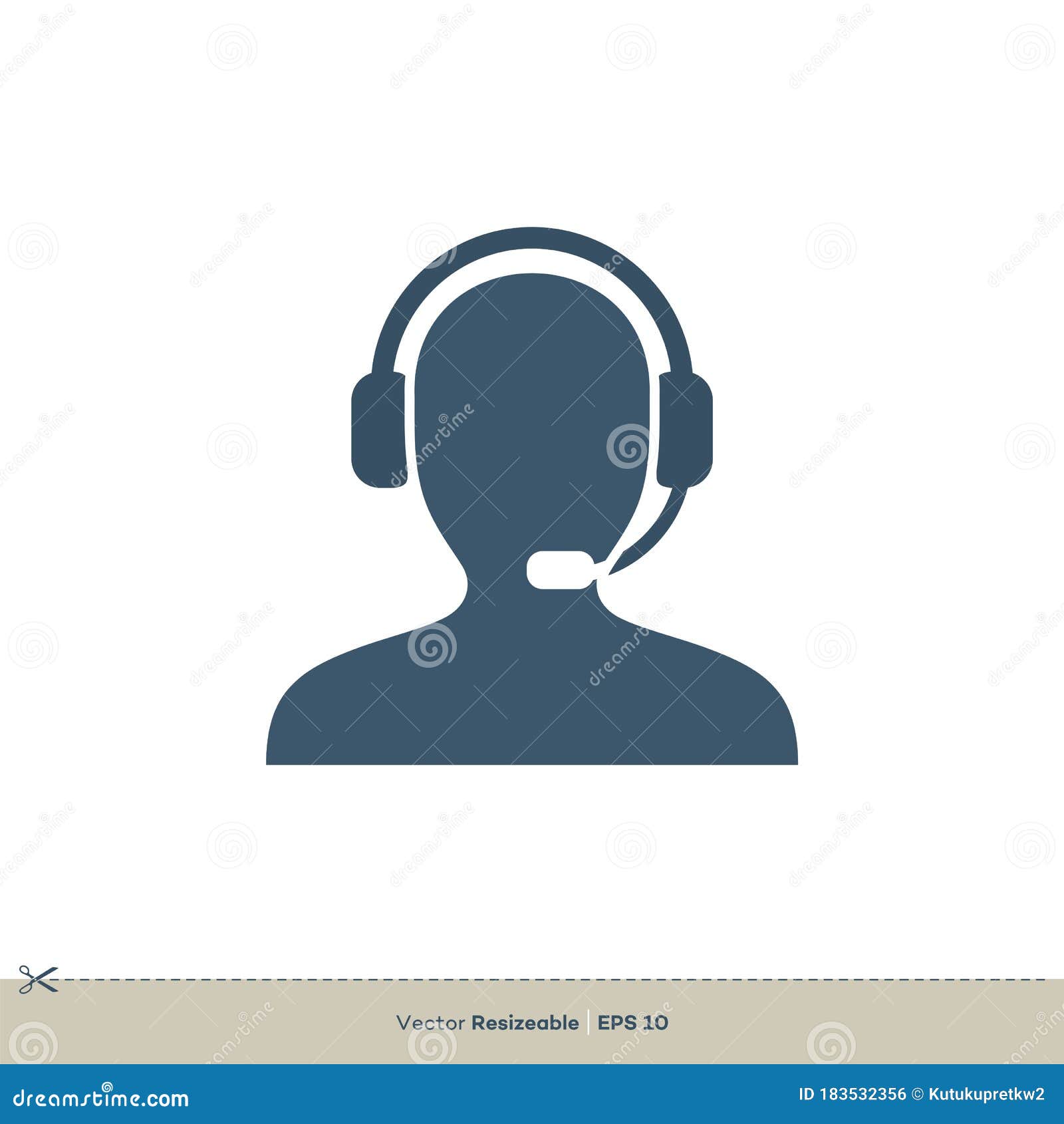 Call Center Person Icon Vector Logo Template Illustration Design Stock ...