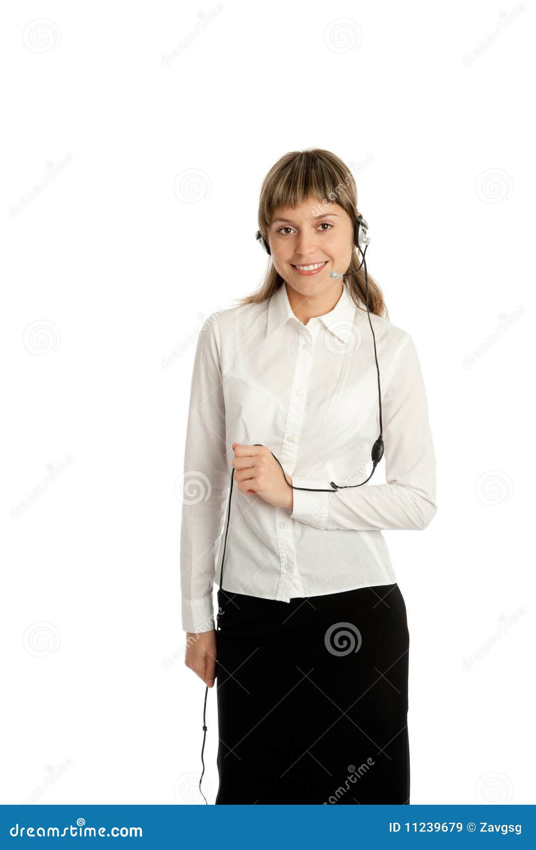 Call-center representative stock image. Image of call - 11239679