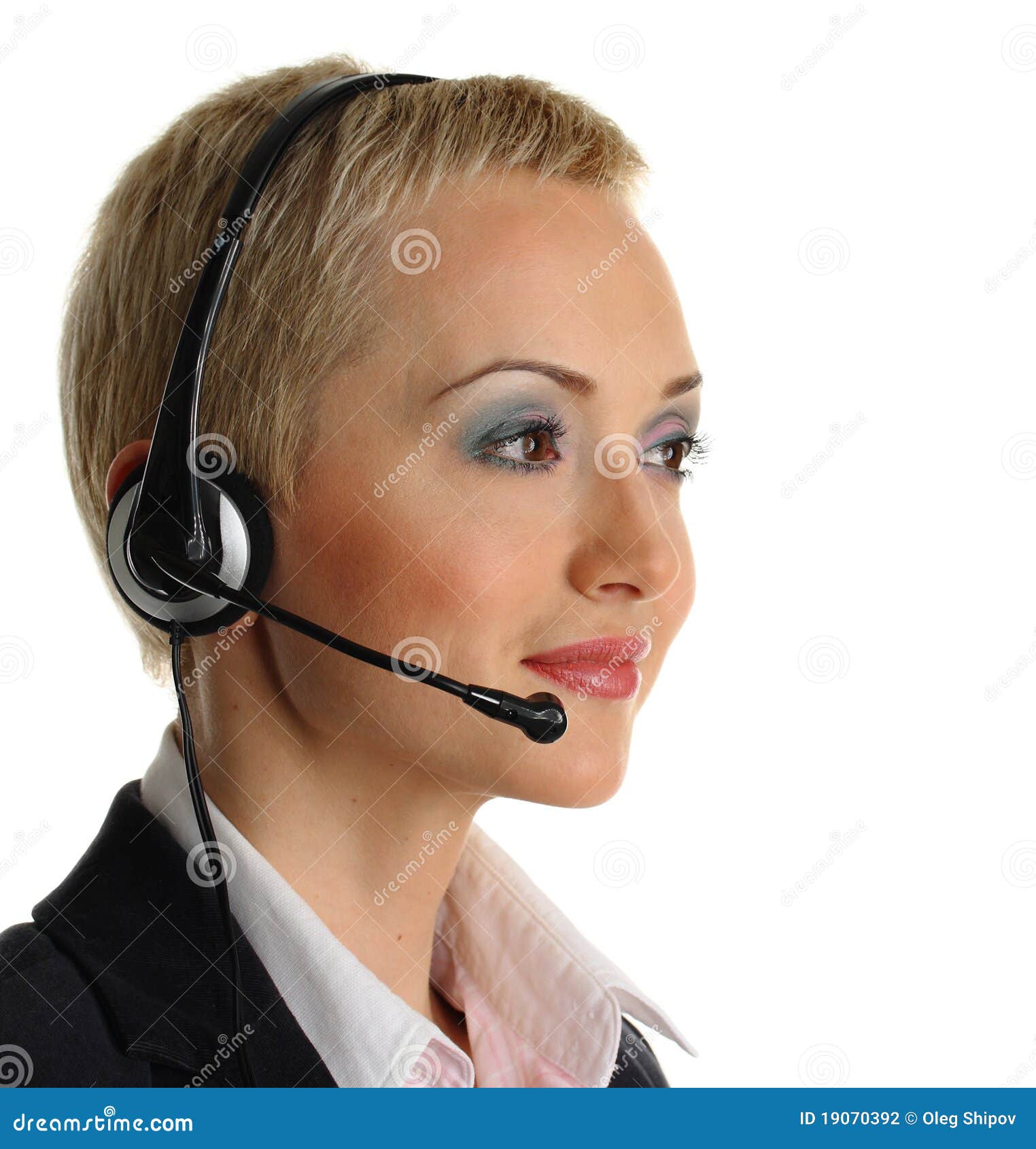 Call center representative stock photo. Image of portrait - 19070392