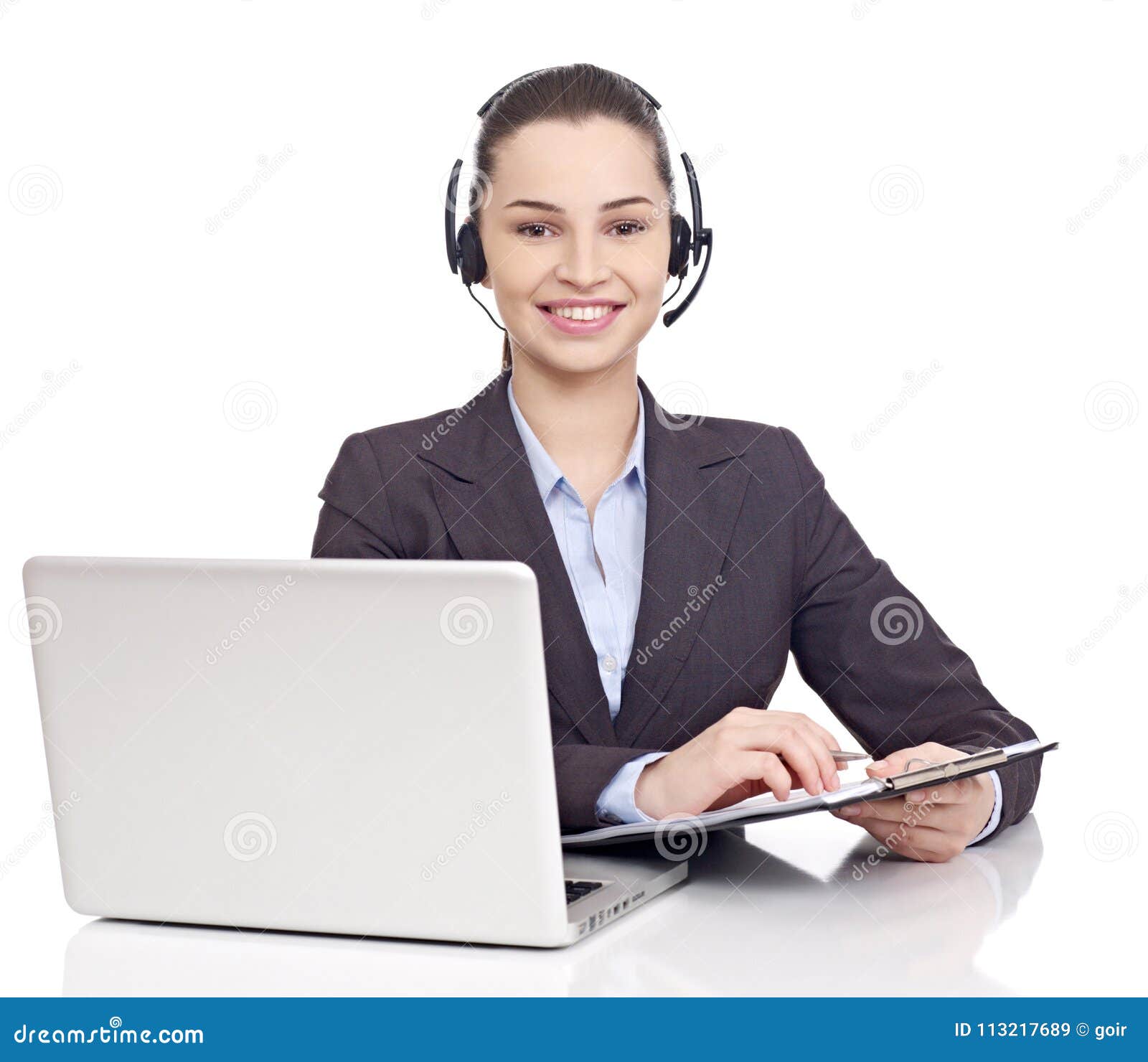 Call center representative stock image. Image of center - 113217689