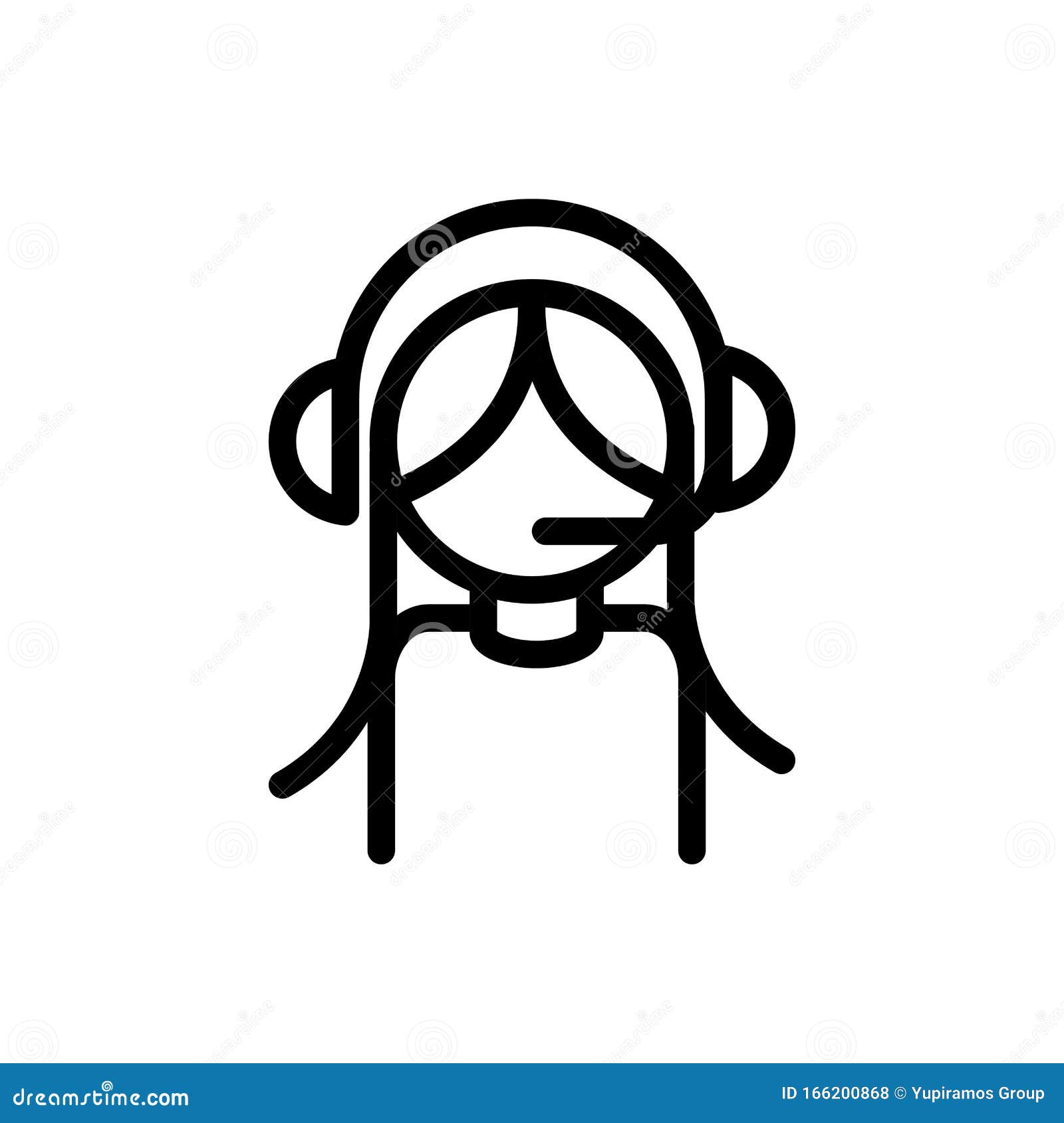 Call Center Service Business Female Agent Help Line Stock Vector ...