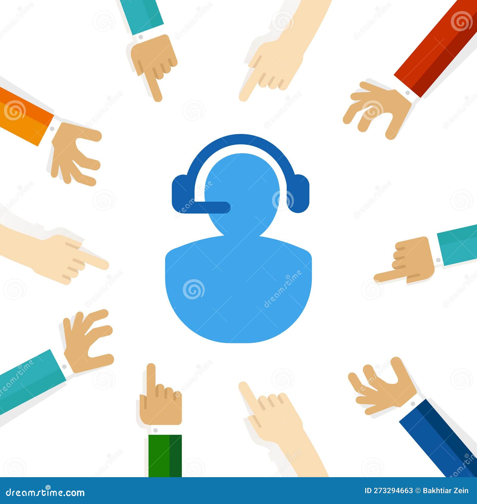 Call Center Service Commnication Talking Answering Caller Stock Vector ...