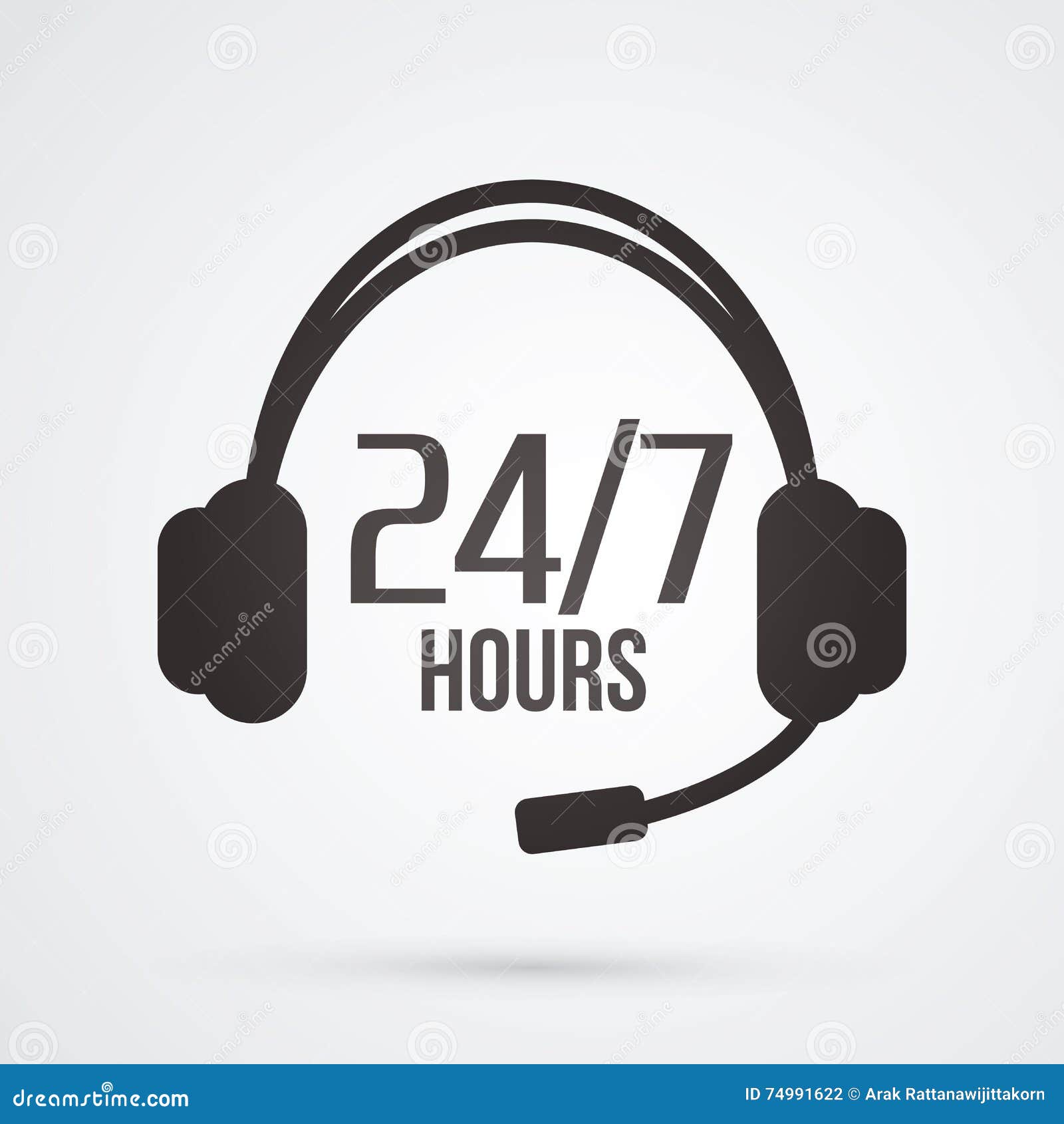 Call center 24/7 service stock vector. Illustration of background ...