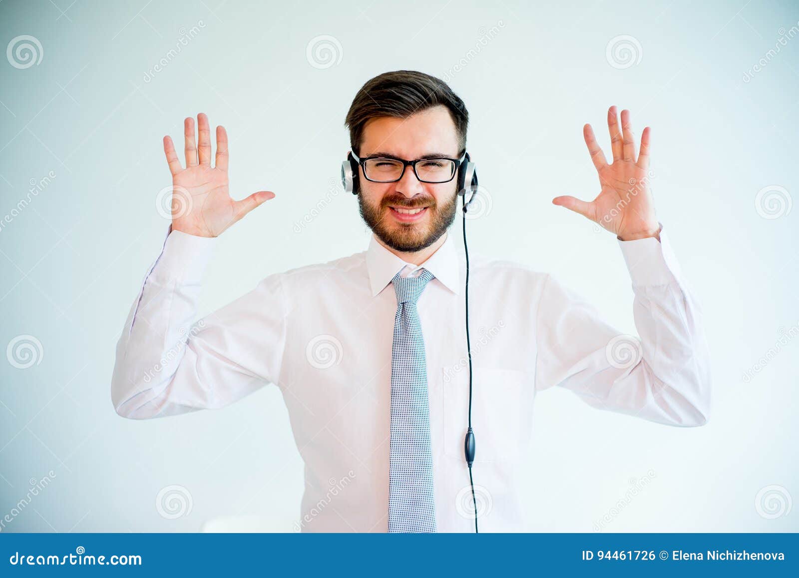Call center stress stock photo. Image of male, operator - 94461726