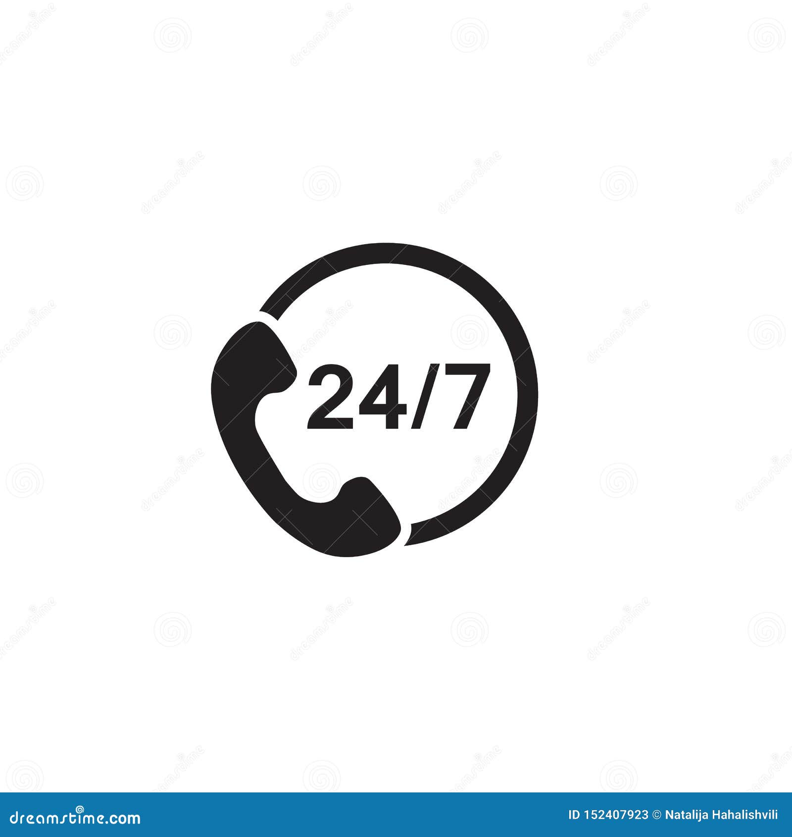 24 7 Call Center Support Icon Stock Vector - Illustration of icon ...