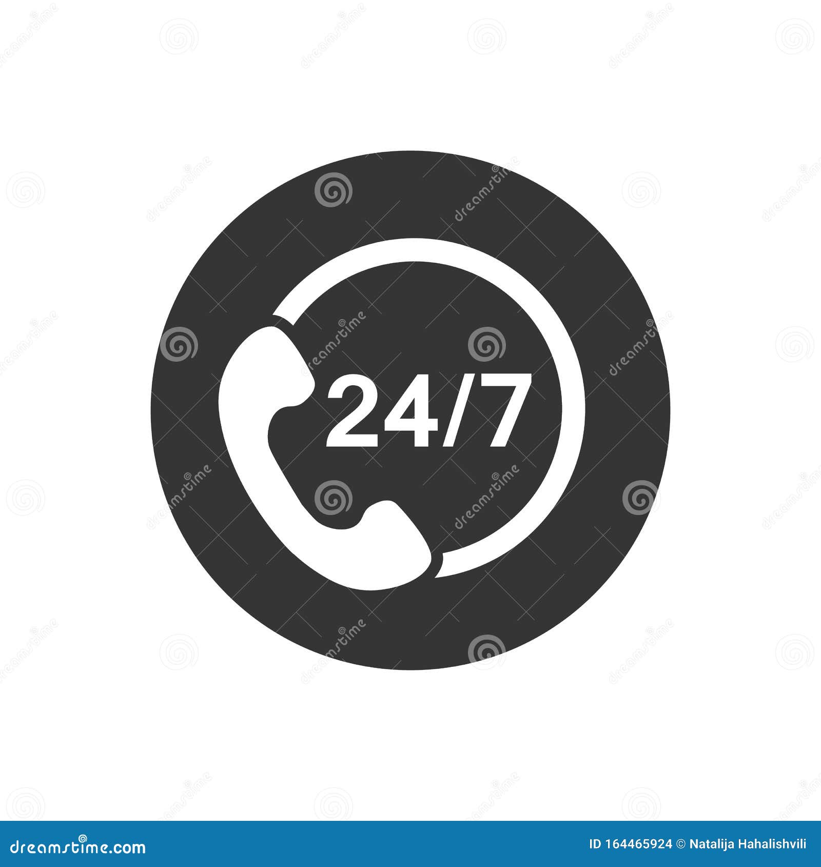 24 7 Call Center Support Vector Icon Modern Flat Style Stock Vector ...
