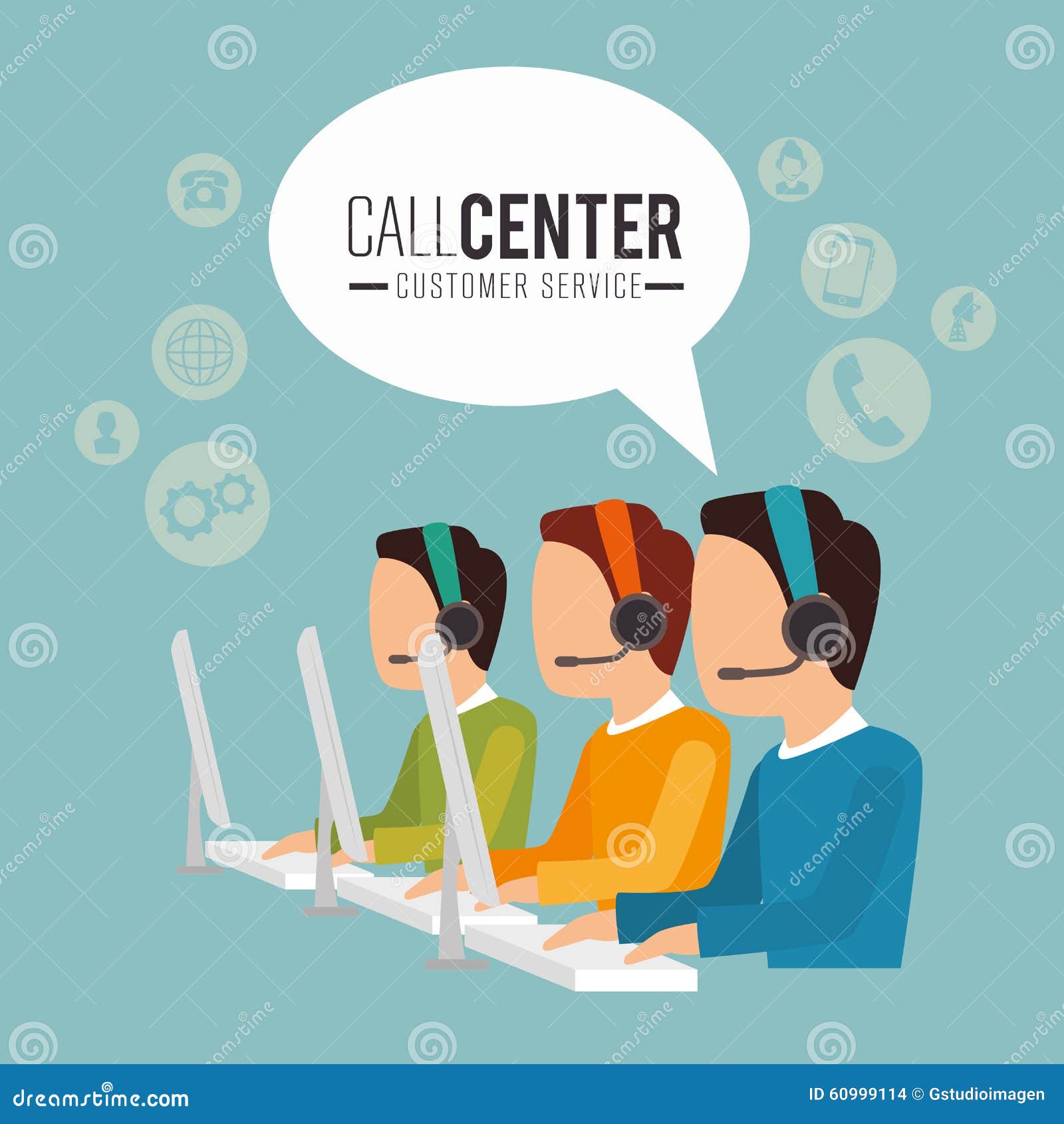 Call Center and Technical Support Stock Vector - Illustration of media ... Call Center and Technical Support Stock Vector - Illustration of media ...