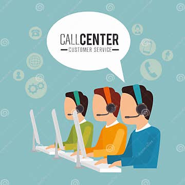 Call Center and Technical Support Stock Vector - Illustration of media ...