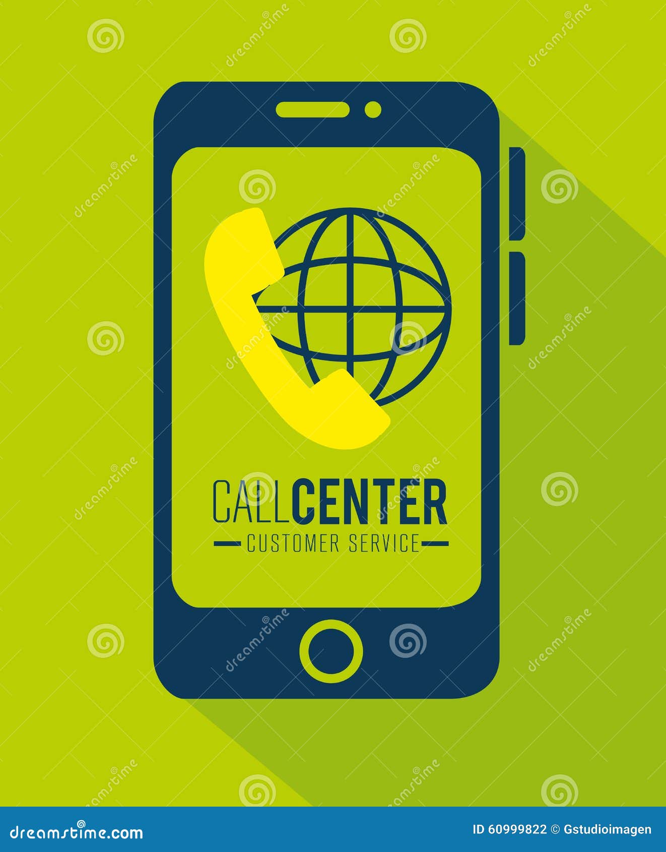 Call Center and Technical Support Stock Vector - Illustration of phone ...