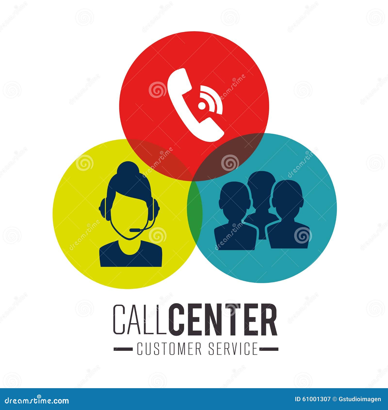 Call Center and Technical Support Stock Vector - Illustration of ...
