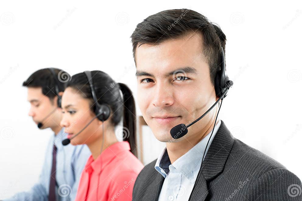 Call Center Telemarketer Team Stock Photo - Image of support, agent ...