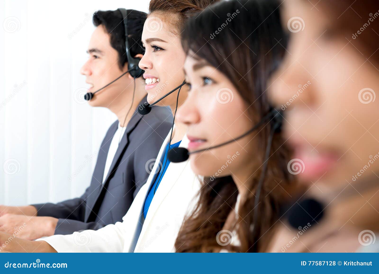 Call Center or Telemarketer Team Stock Photo - Image of contact ...