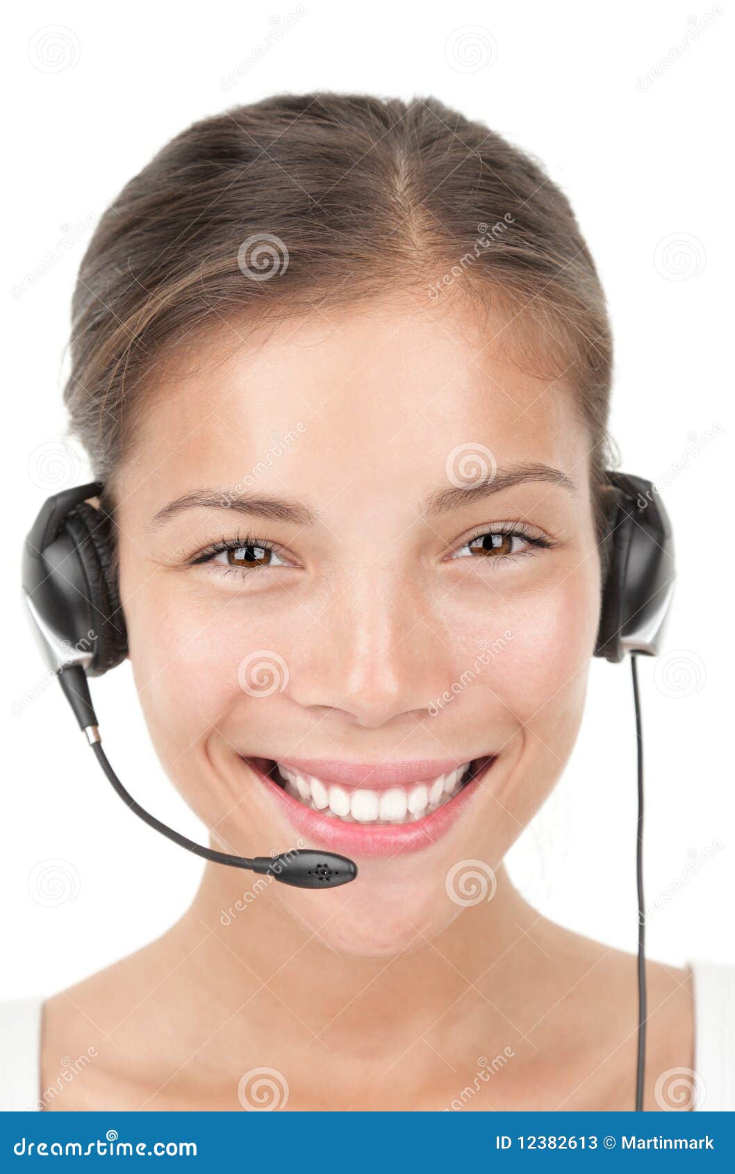 Call center woman stock image. Image of kind, happy, business - 12382613