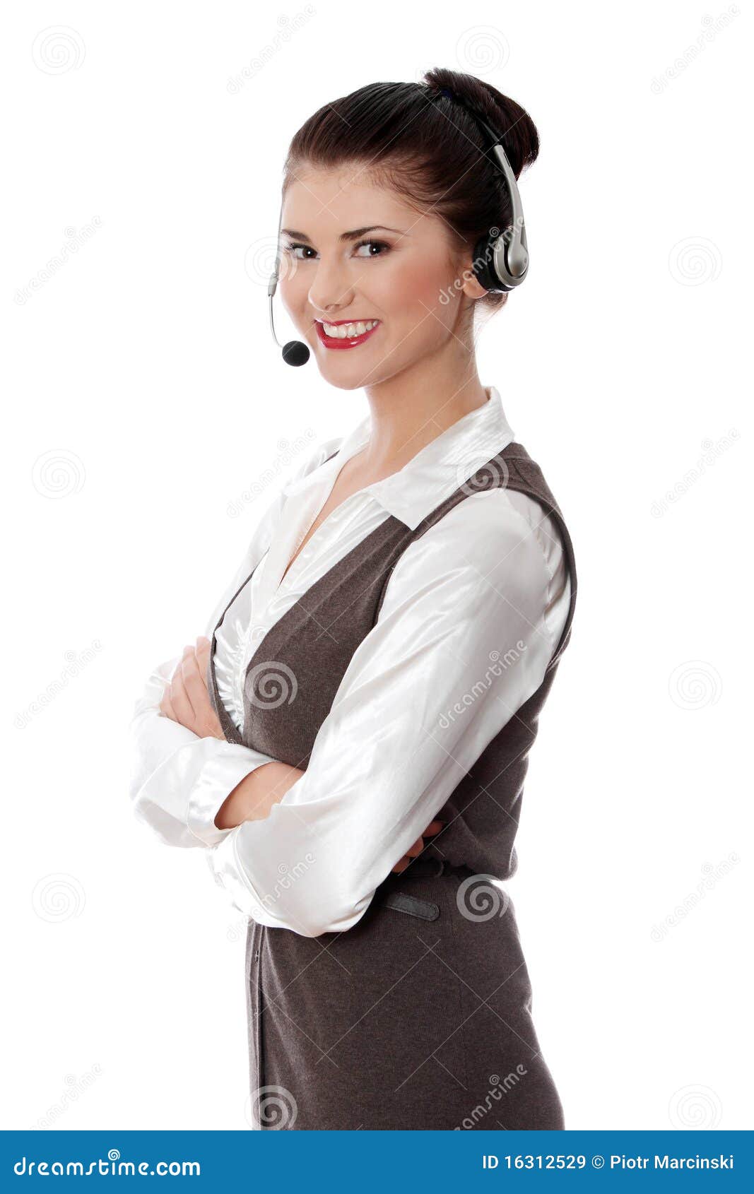 Call center woman stock image. Image of lady, friendly - 16312529