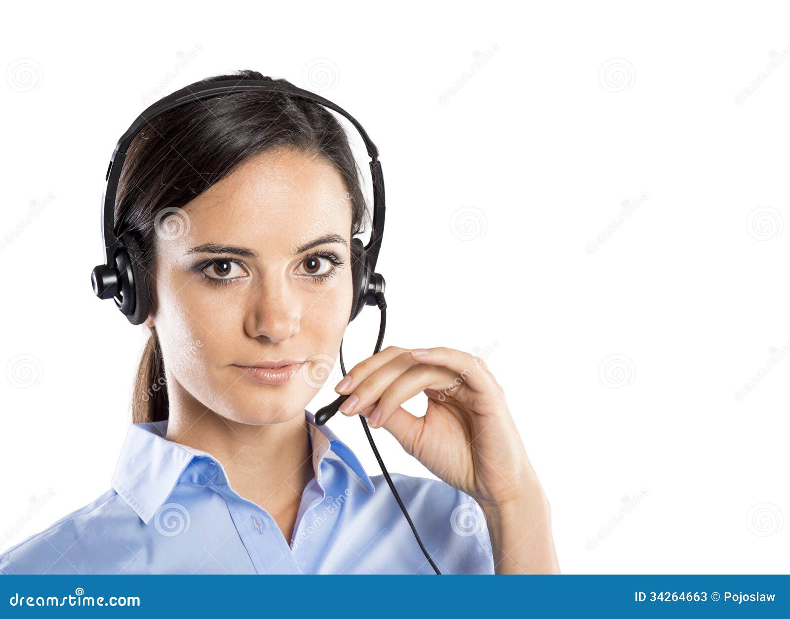 Call center woman stock image. Image of conversation - 34264663