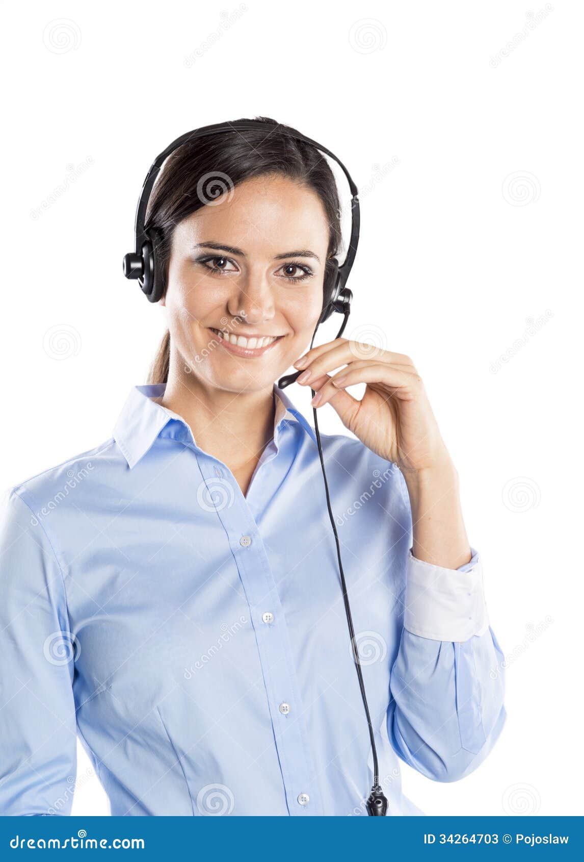Call center woman stock image. Image of beautiful, consultant - 34264703
