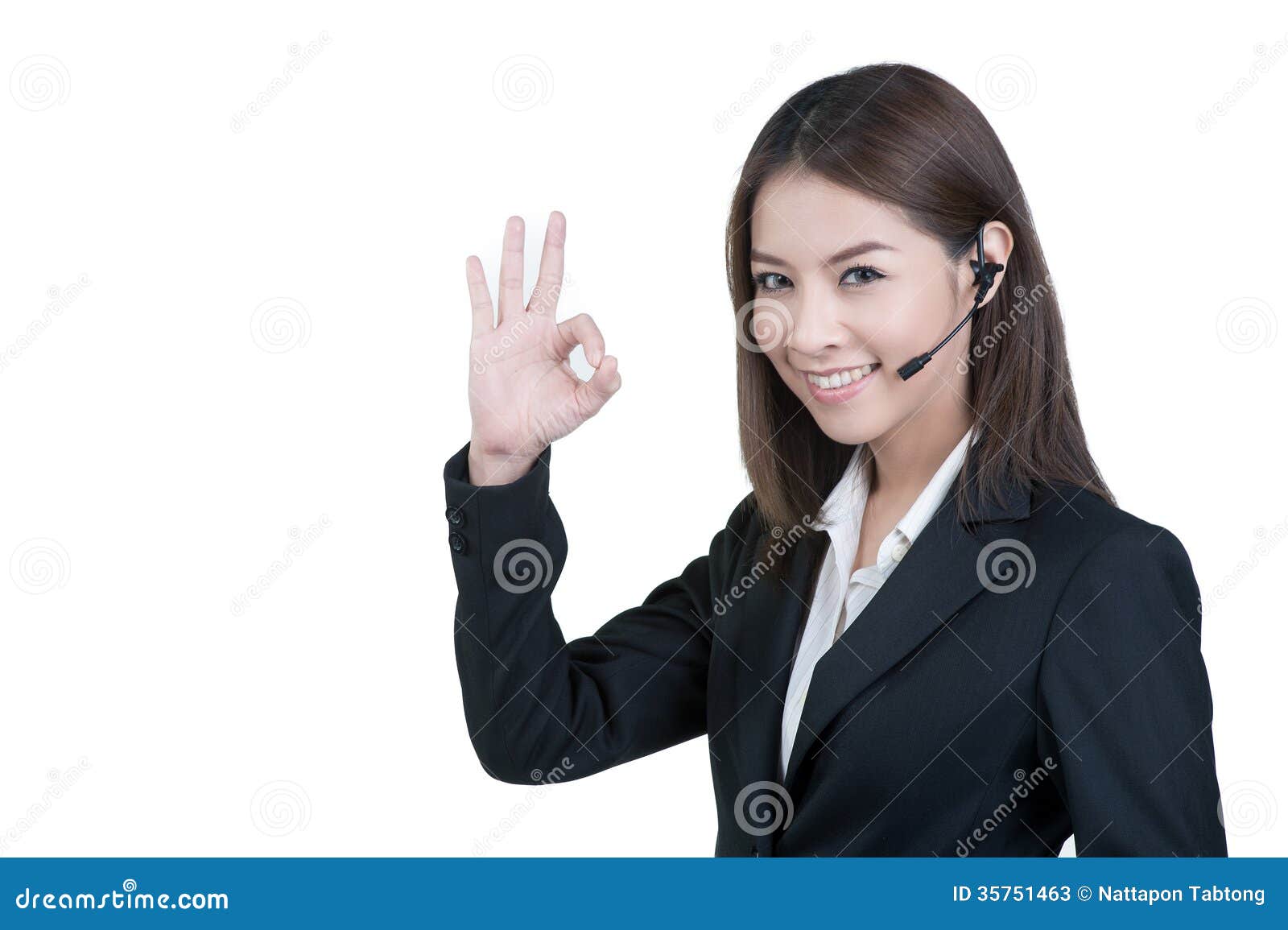 Call Center Woman Customer Service Operator Stock Image - Image of ...