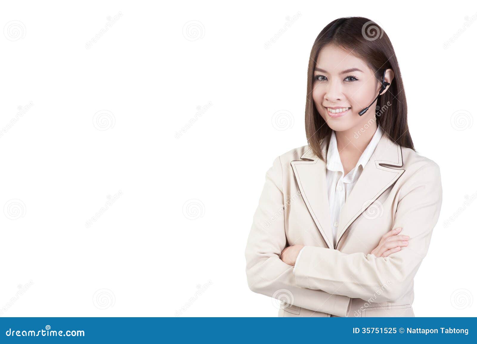 Call Center Woman Customer Service Operator Stock Image - Image of ...