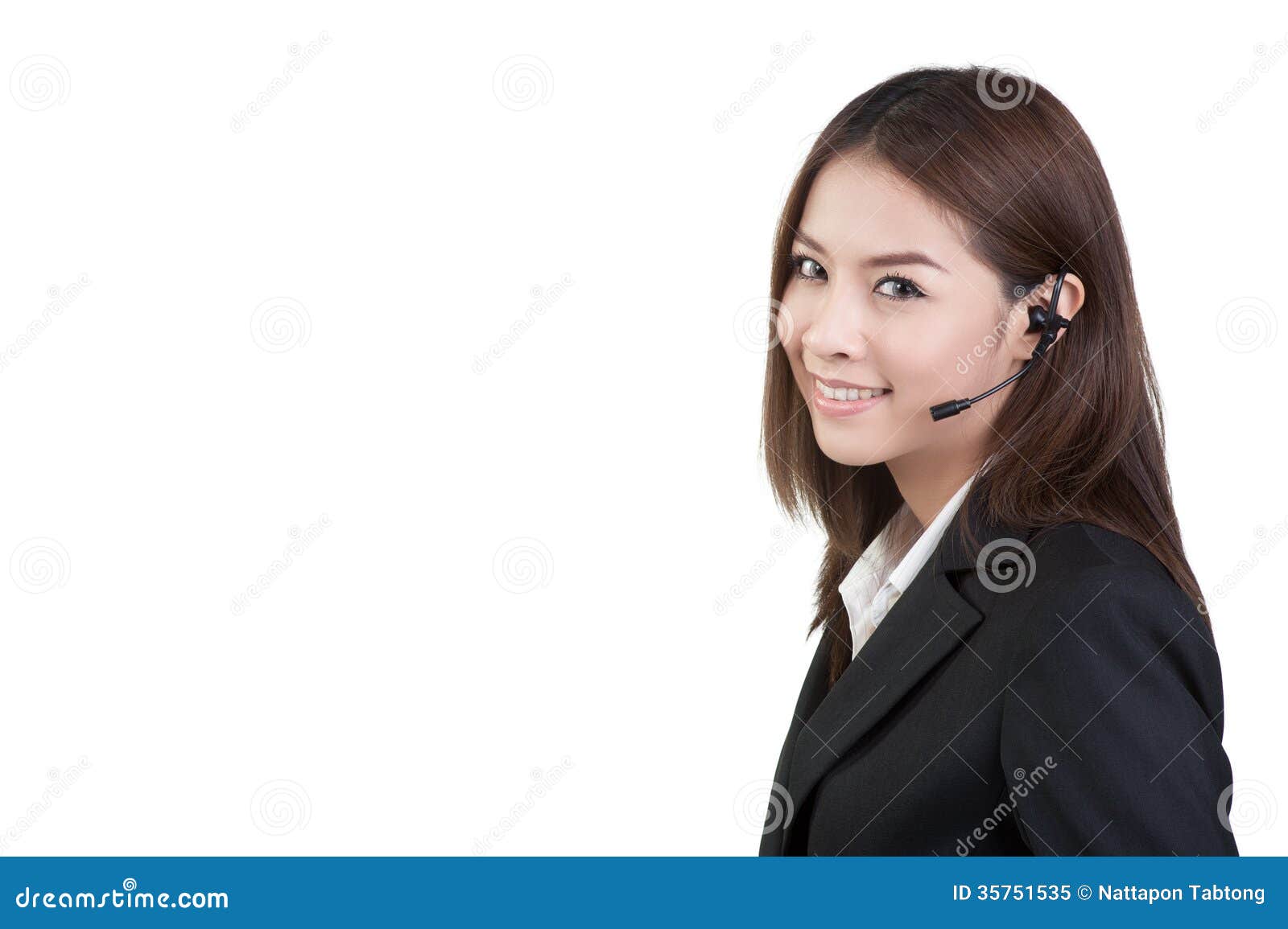 Call Center Woman Customer Service Operator Stock Image - Image of ...