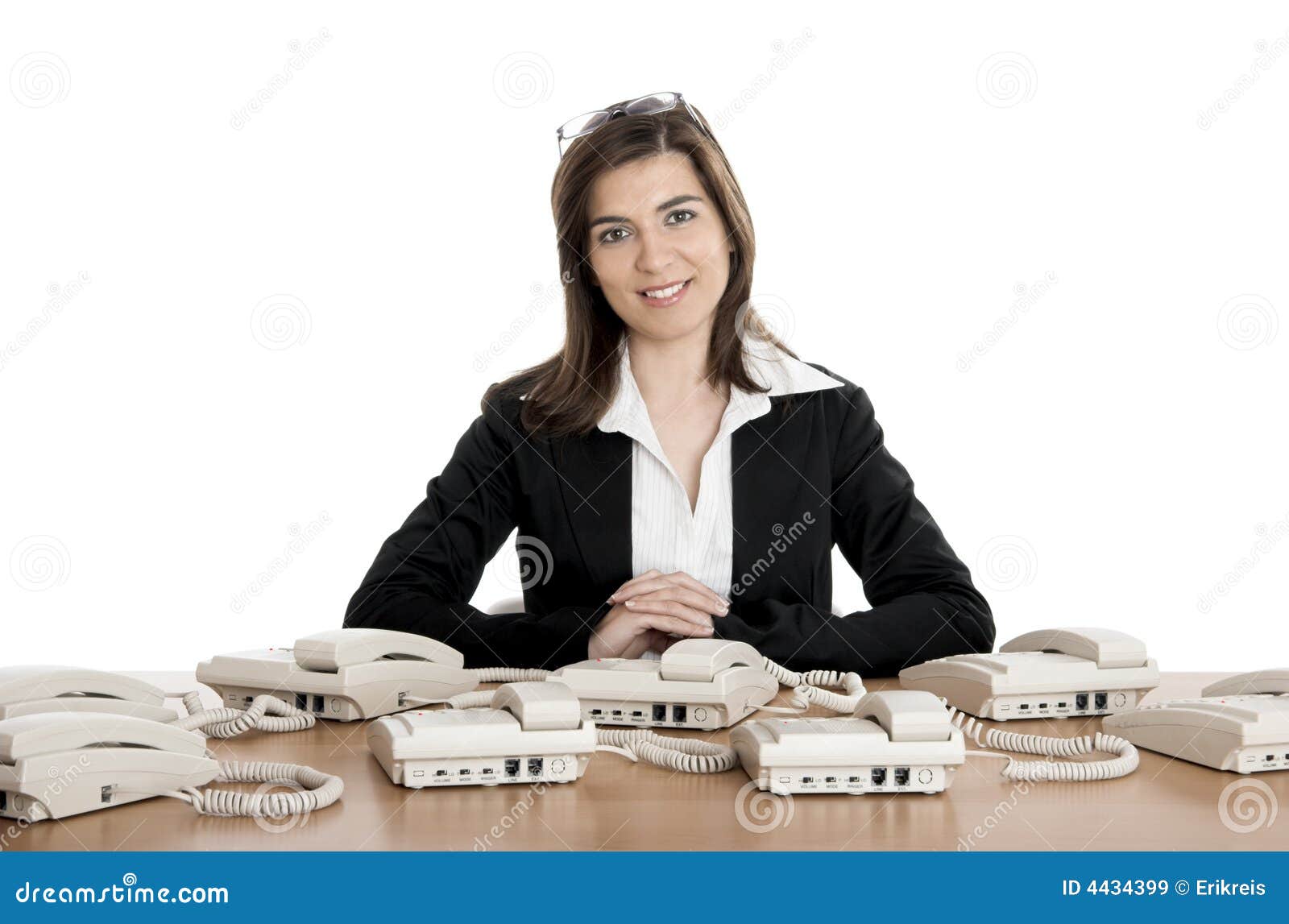 Call center work stock image. Image of call, business - 4434399