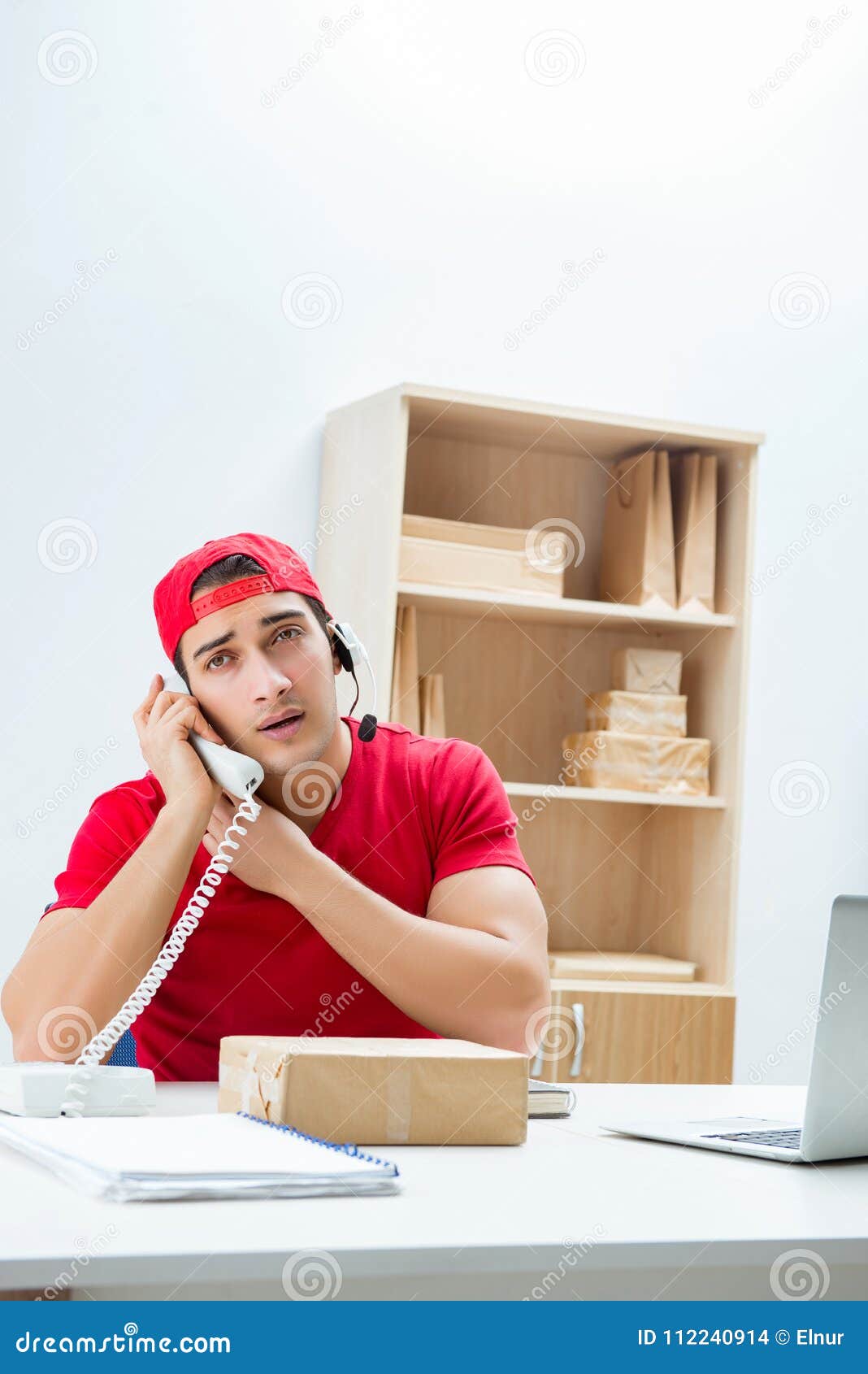 The Call Center Worker at Parcel Distribution Center in Post Office ...