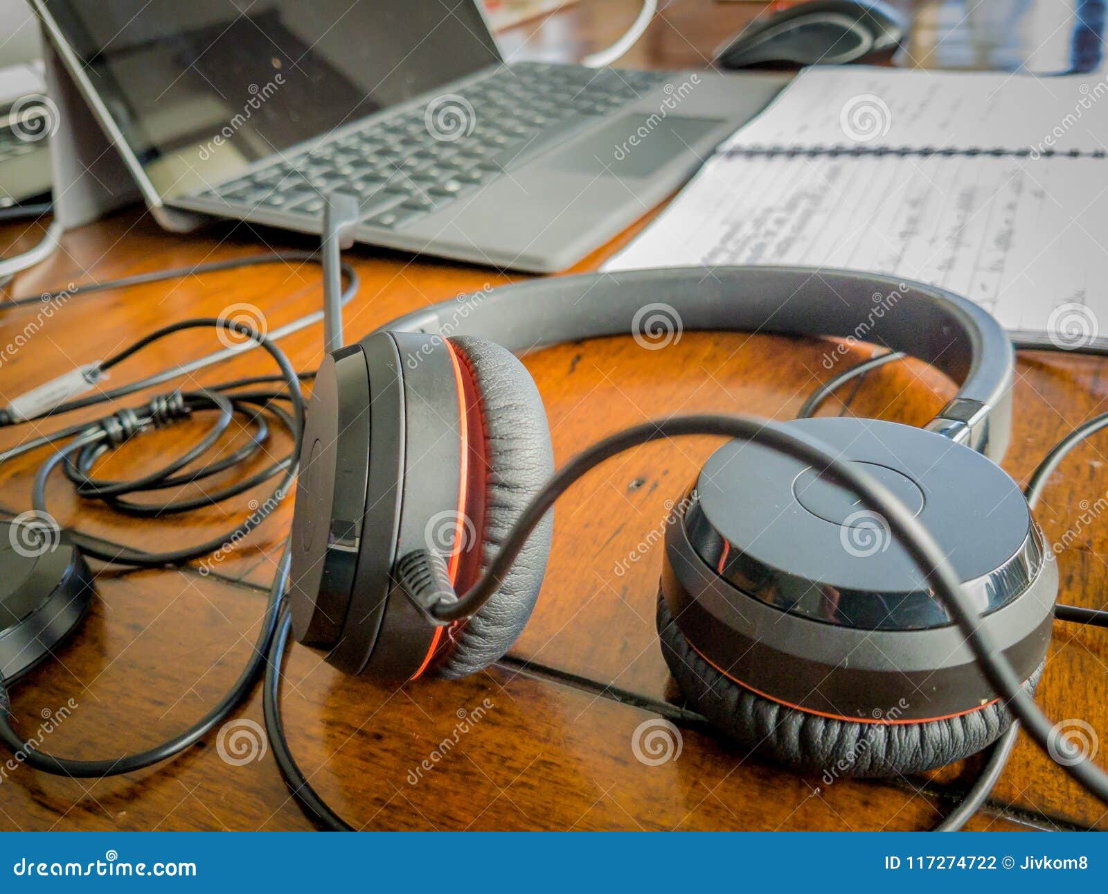 Call Centre Agent Working from Home Stock Photo - Image of workplace ...