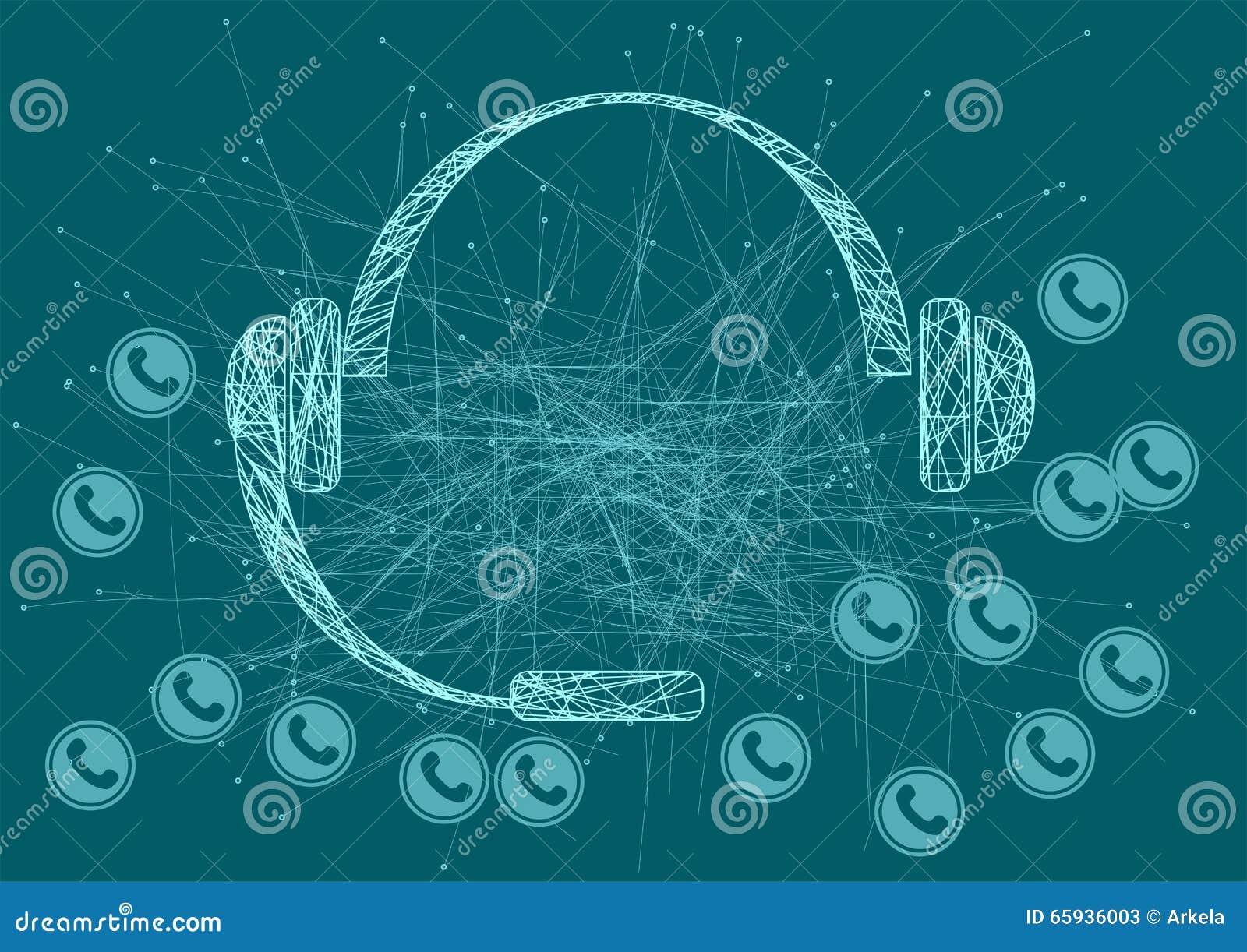 Call centre background stock vector. Illustration of headset - 65936003