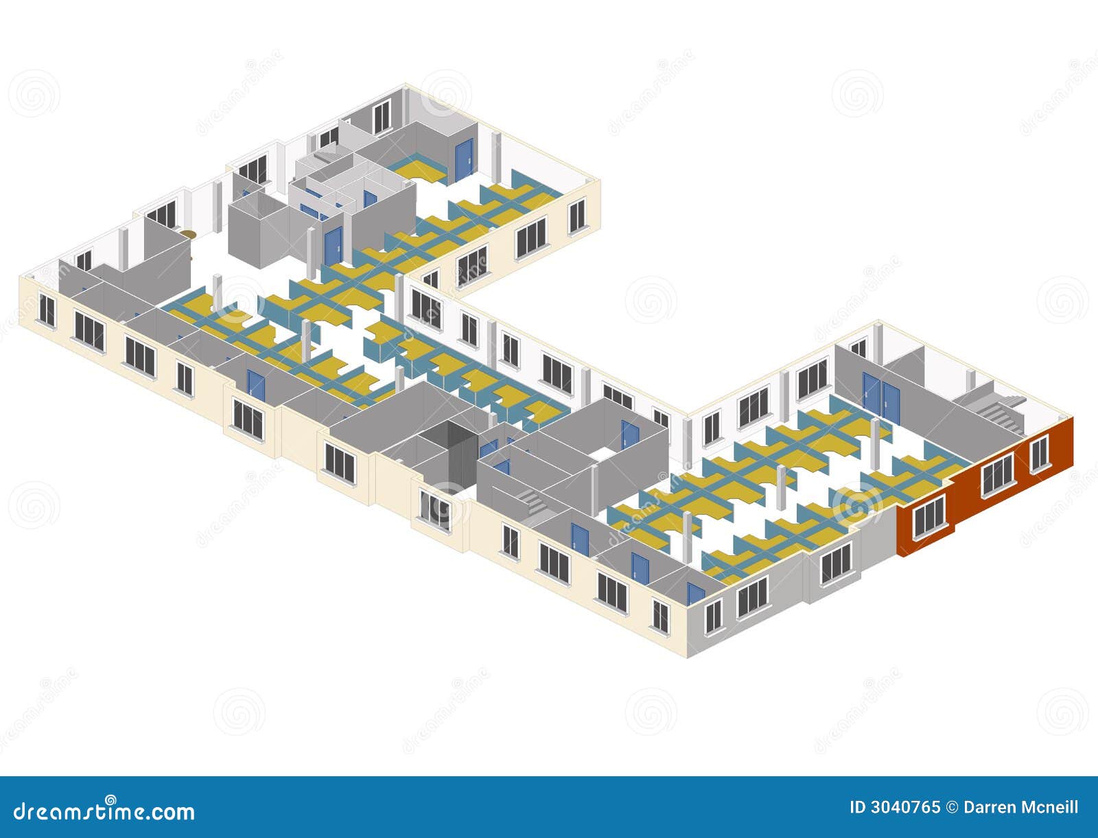 Call Centre it Floor stock illustration. Illustration of technology ...