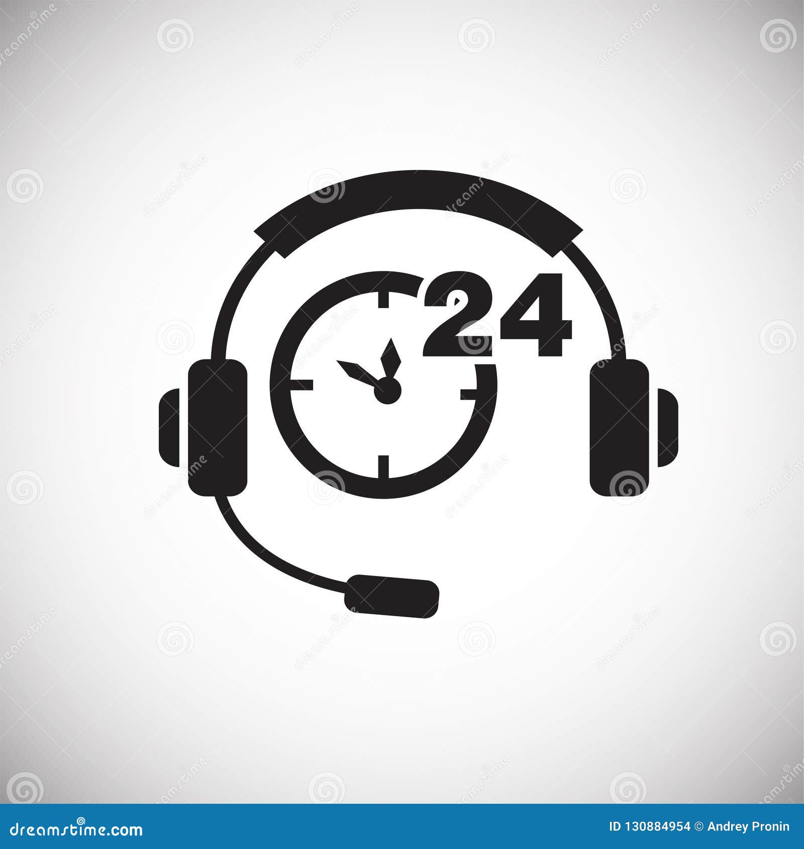 Call Centre Headset on White Background Stock Vector - Illustration of ...