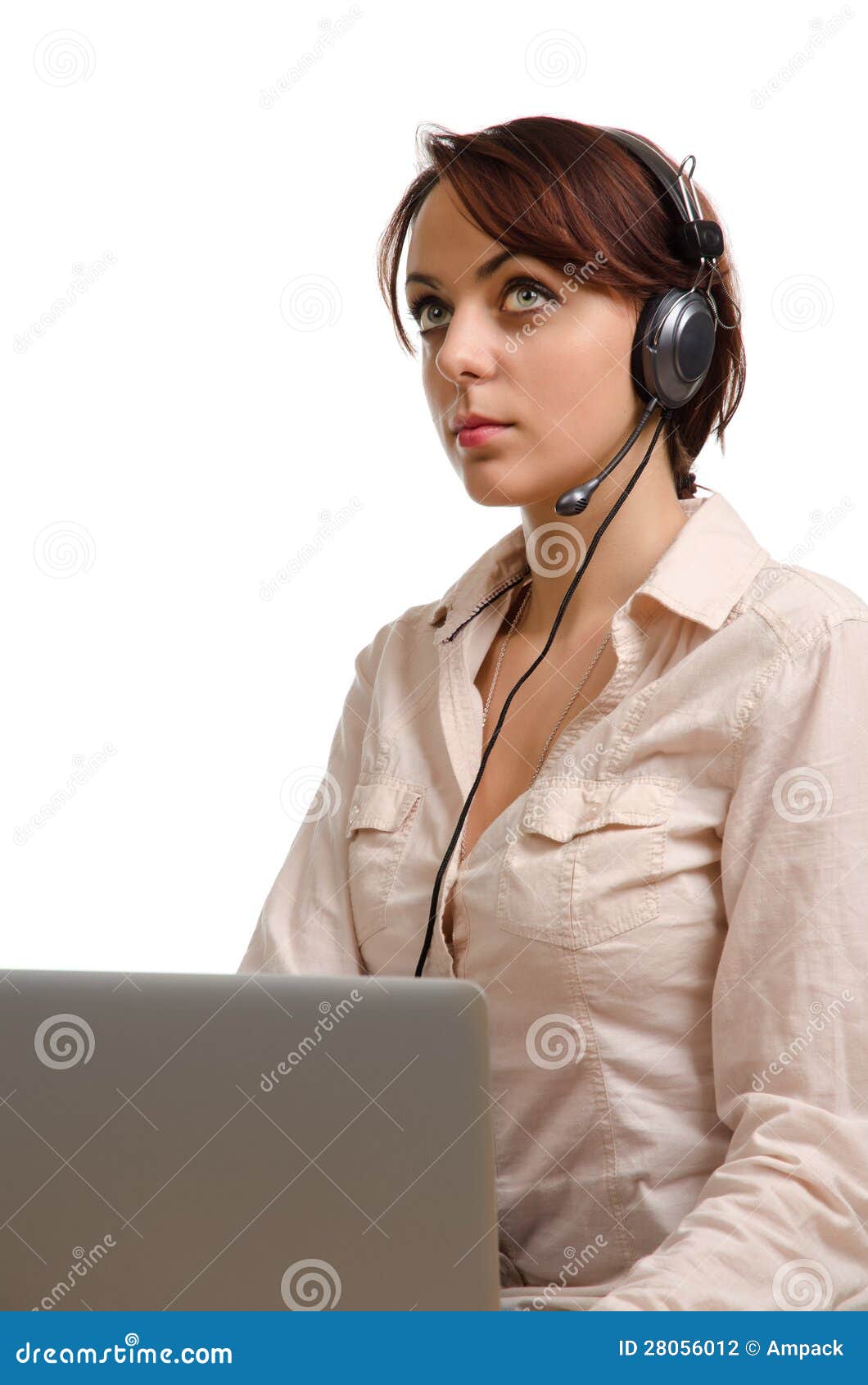 Call Centre Operator Listening Stock Photo - Image of communications ...