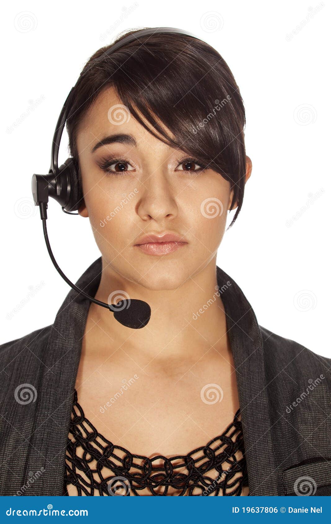 Call centre woman stock photo. Image of corporate, funky - 19637806