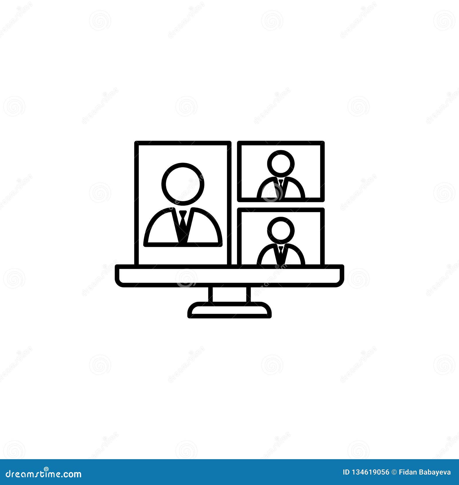 Call, Conference, Laptop, Business Talk Icon on White Background. Can ... Call, Conference, Laptop, Business Talk Icon on White Background. Can ...