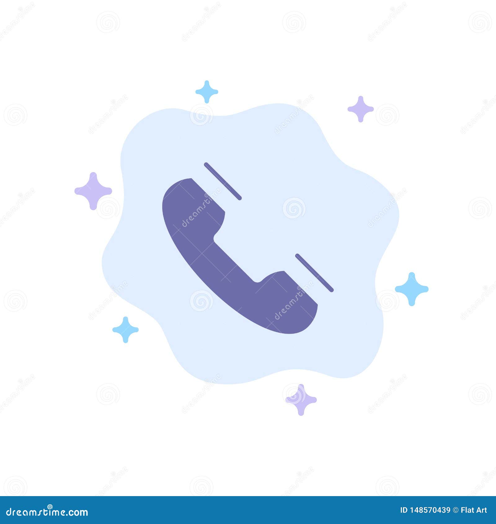 Call, Contact, Phone, Telephone, Ring Blue Icon on Abstract Cloud ...