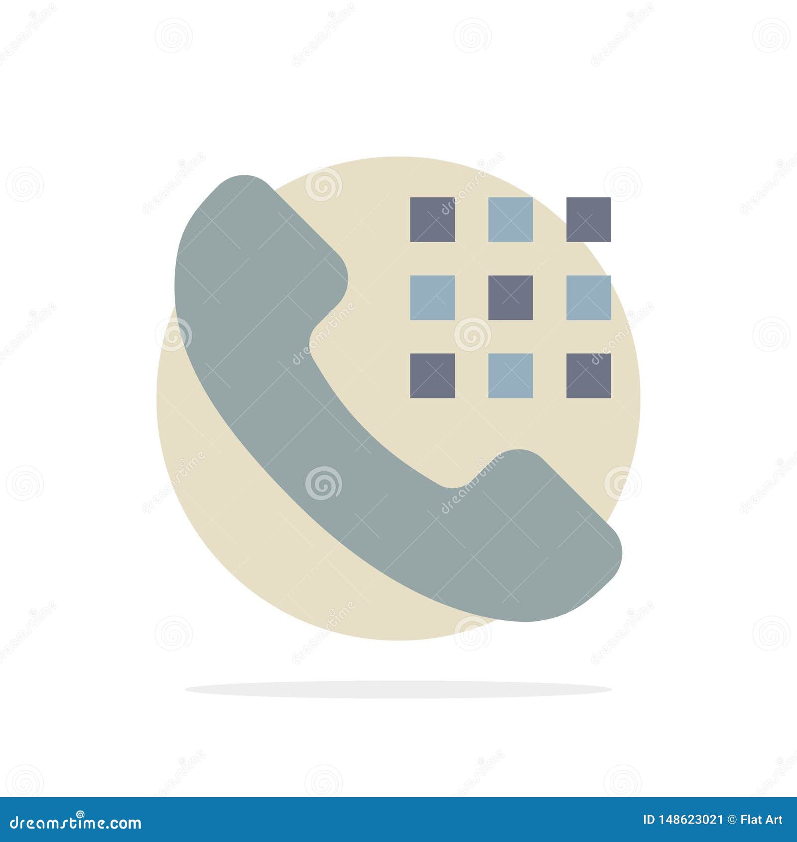 Call, Dial, Phone, Keys Abstract Circle Background Flat Color Icon ...