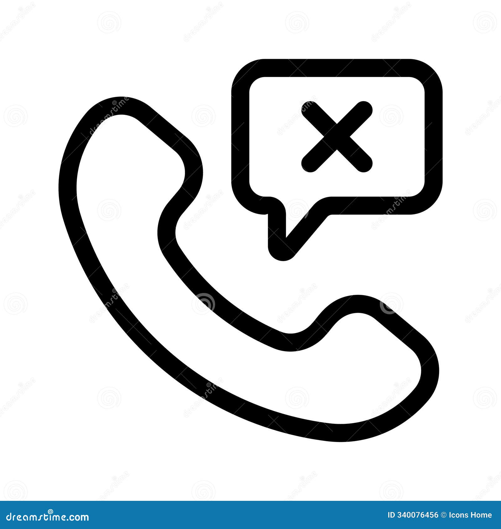 Call disconnected stock illustration. Illustration of line - 340076456