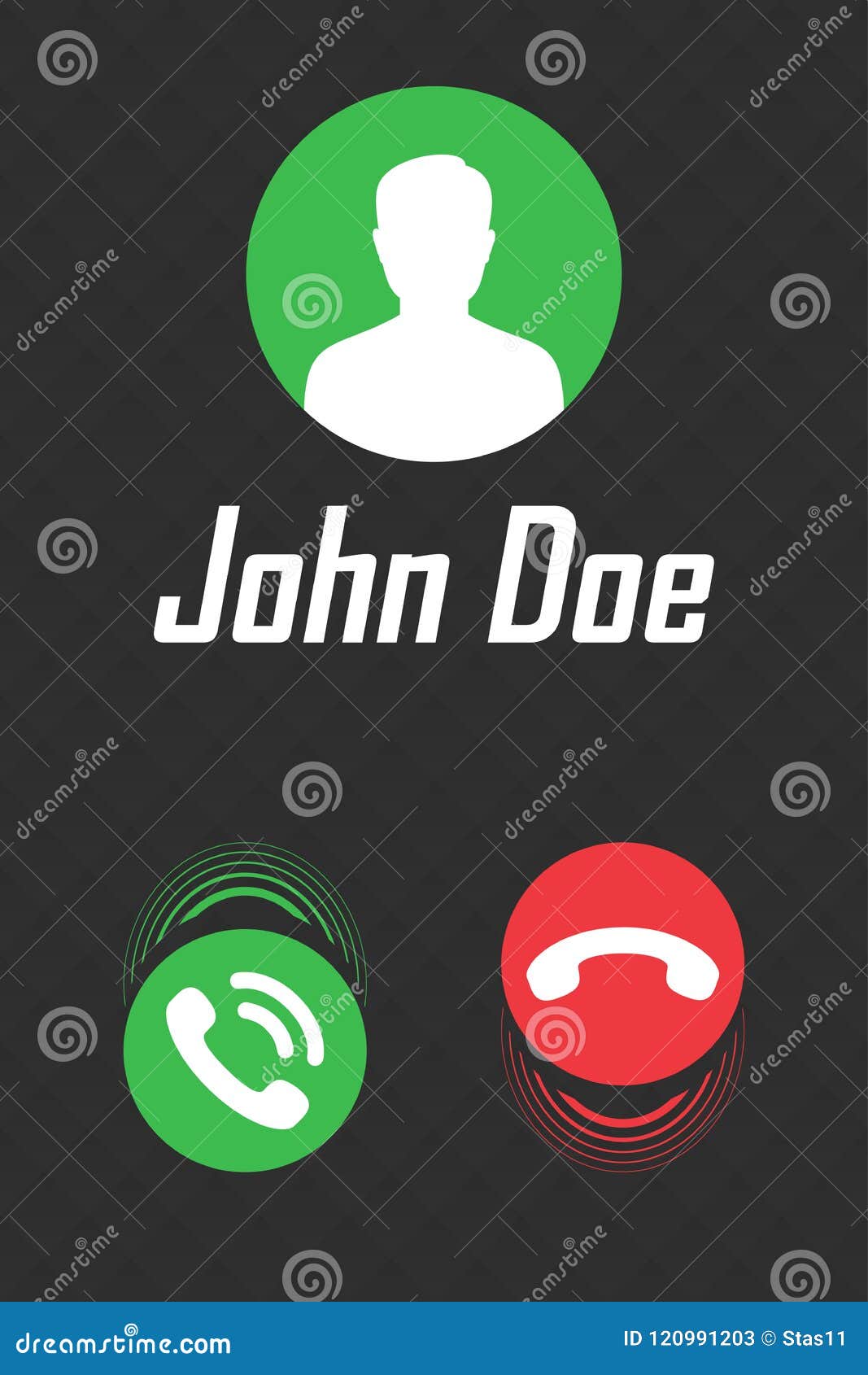 Call Display Interface for Smartphone. Vector Illustration Stock Vector ...