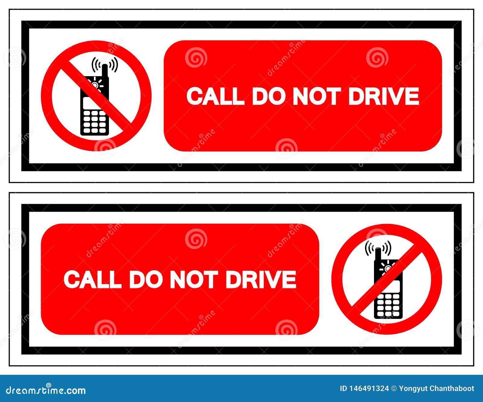 Call Do Not Drive Symbol Sign, Vector Illustration, Isolate on White ...