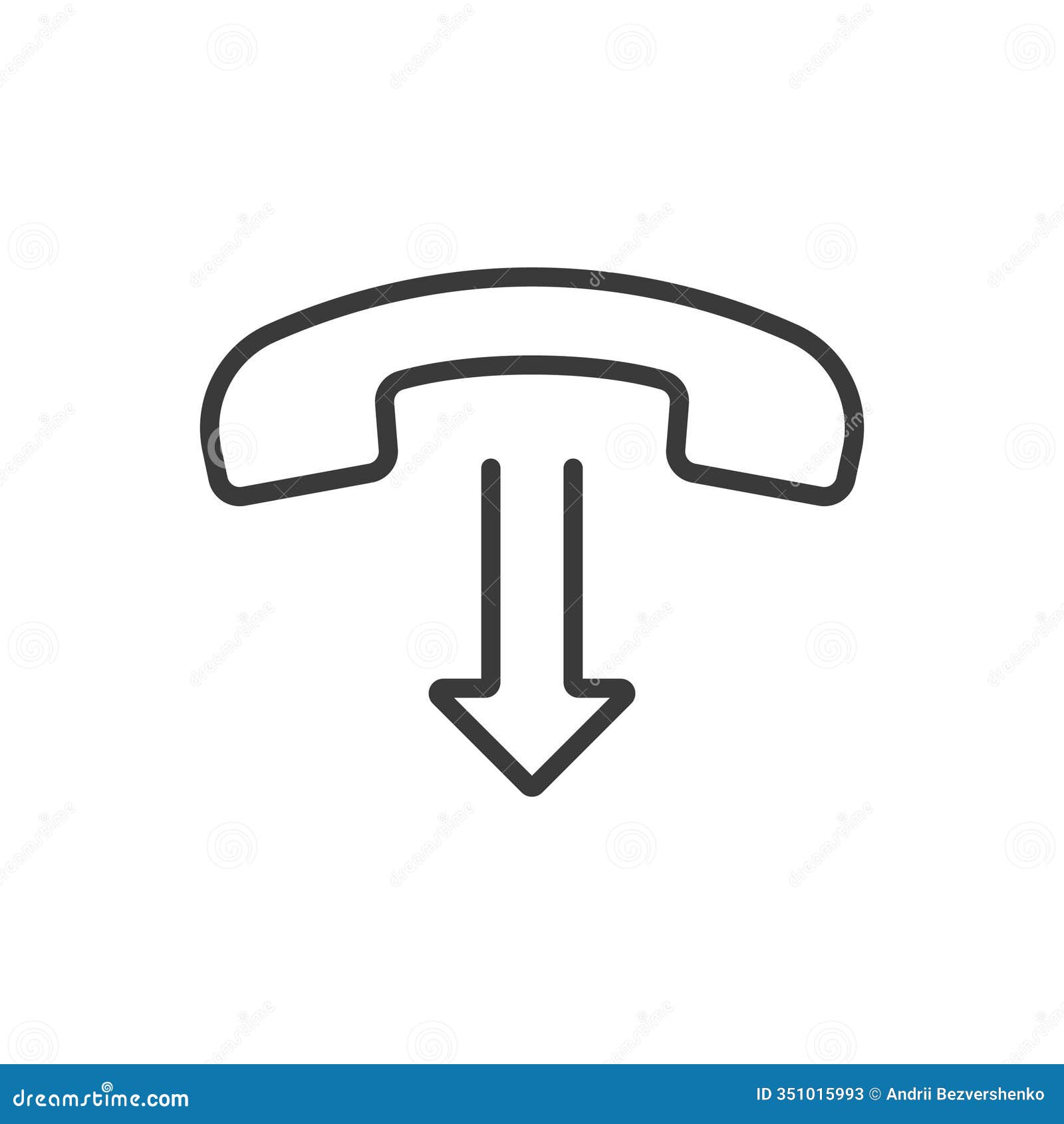 Call Dropped, Icon in Line Design. Call, Dropped, Phone, Disconnect ...