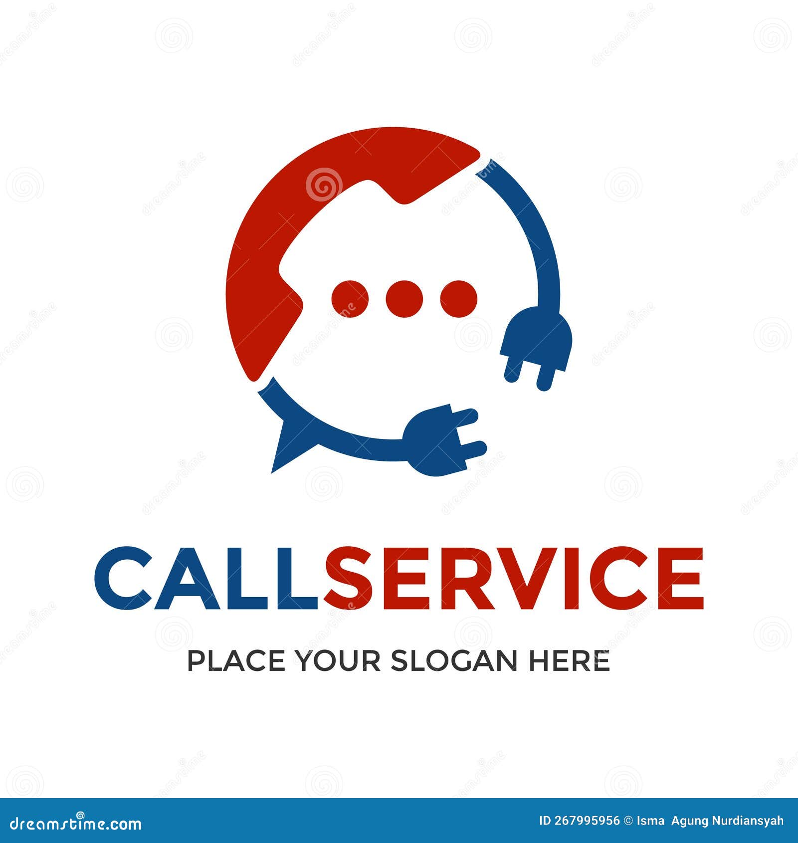 Call Electric Service Vector Logo Template Stock Vector - Illustration ...
