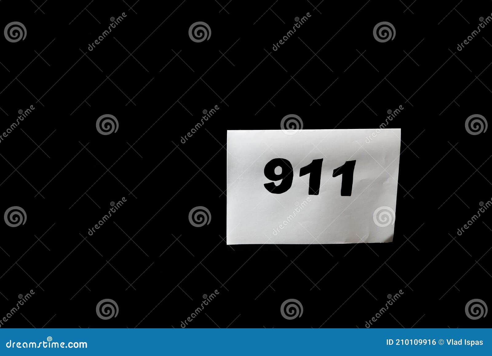 Call 911 and Emergency Call Concept, Text 911 on Paper Isolated on ...